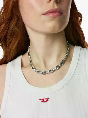 DIESEL® Oval-logo Chain Necklace
