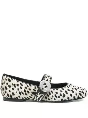 Coperni Leather Ballerina Flats - White And Black