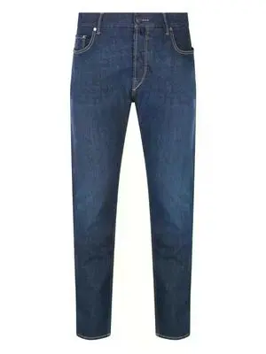 HANDPICKED Patch Pocket Denim Trousers