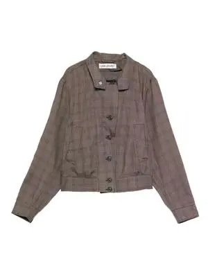 Our Legacy Checked Button-up Bomber Jacket