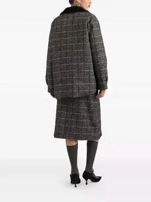Dolce & Gabbana Checked Pleated Midi Skirt
