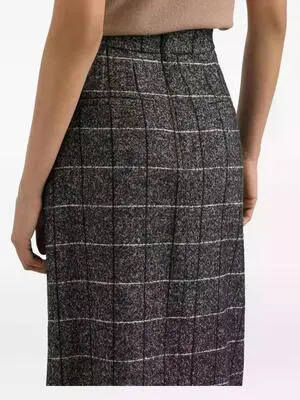 Dolce & Gabbana Checked Pleated Midi Skirt