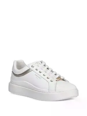 TWINSET Logo-embossed Leather Sneakers