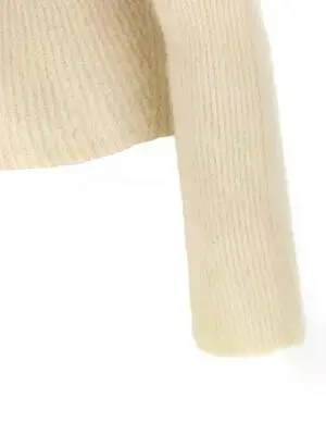 Rick Owens Cowl Ribbed Sweater - Neutrals