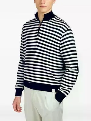 Paul & Shark Striped Half-zip Sweater