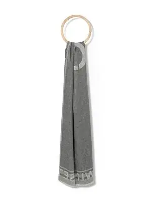 TWINSET Logo-jacquard Scarf - Grey