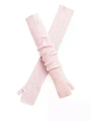 BARRIE Cashmere Fingerless Gloves - Pink