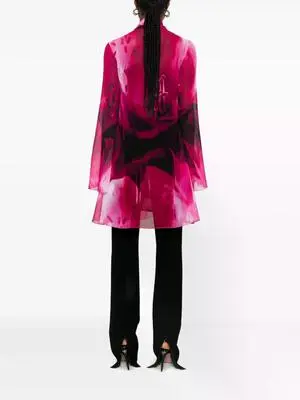 Versace Printed Tie-neck Blouse