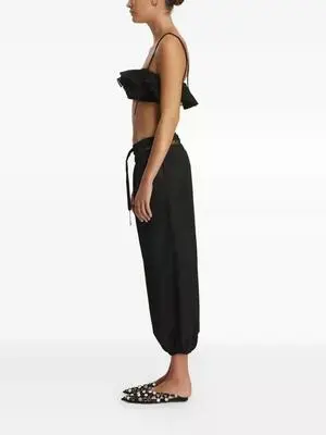 PNK Lace Trim Drawstring Trousers