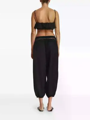 PNK Lace Trim Drawstring Trousers