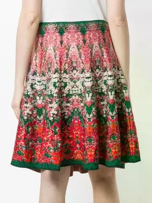 Alexander McQueen Floral Print Midi Skirt
