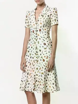 Alexander McQueen Obsession Print Shirt Dress