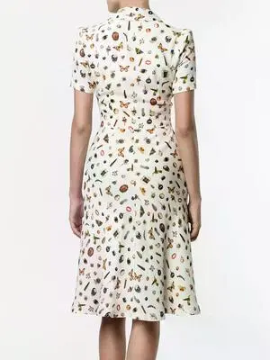 Alexander McQueen Obsession Print Shirt Dress
