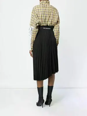 Balenciaga Asymmetrical Pleated Skirt