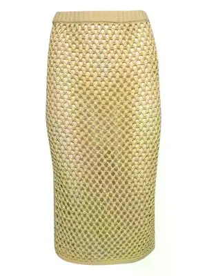 DIOTIMA Spice Openwork Midi Skirt - Yellow