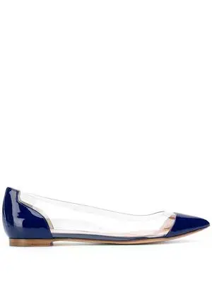 GIANVITO ROSSI Azure Trasp Ballerinas