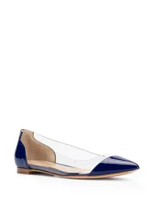 GIANVITO ROSSI Azure Trasp Ballerinas