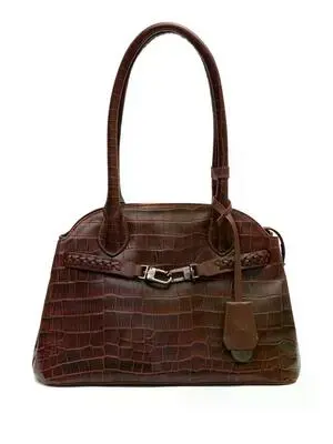 Isla Croc Effect Shoulder Bags