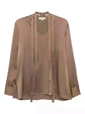Antonelli Firenze Strap-detail Blouse - Brown