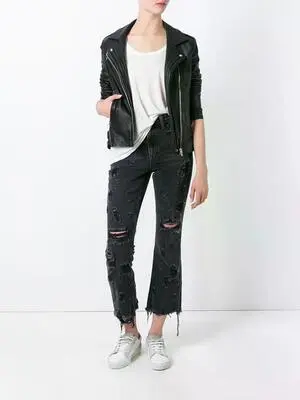 Alexander Wang Distressed Cropped Jeans