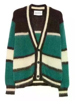 AMARANTO Striped Knit Cardigan