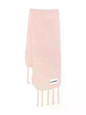 JIL SANDER Fringed Scarf - Pink