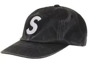 Supreme Pigment Coated Canvas 6-panel Cap - Black