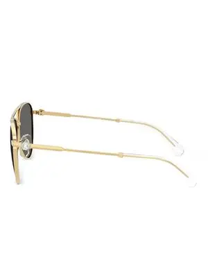 SWAROVSKI Textured-metal Aviator Sunglasses