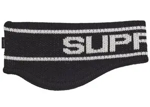 Supreme Contrast Logo Headband - Black