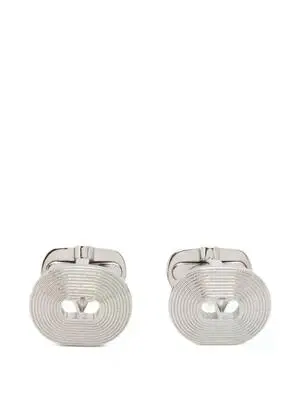 Valentino Garavani Logo-detail Cufflinks - Silver