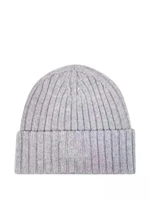MC2 SAINT BARTH Ribbed Embroidery Beanie - Grey