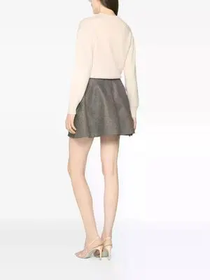 GENNY Light Beige Tasseled Knitted Top