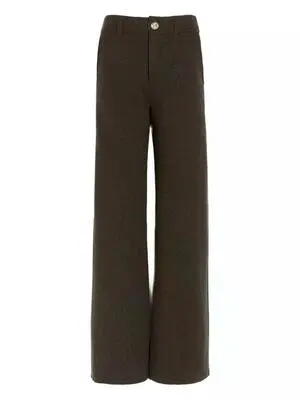BARRIE Buttoned Cashmere-blend Trousers