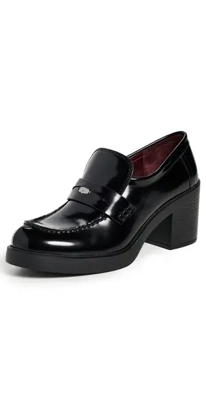 Women's Black Chunky Heels