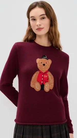 Lingua Franca Embroidered Cashmere Sweater