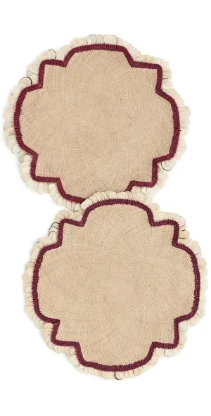 Johanna Ortiz Pichima Placemats Set Of 2 - Uncu Red