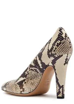 Paris Texas Elsa 100 Python-effect Leather Pumps