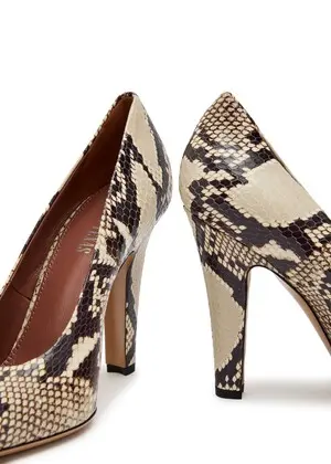 Paris Texas Elsa 100 Python-effect Leather Pumps