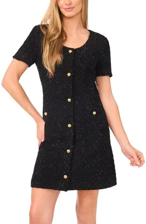 Ted Baker London Sequin Plaid Minidress