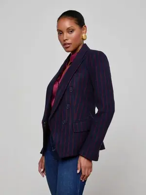 L'Agence Kenzie Pinstriped Blazer