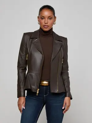 Women's Peplum Leather Moto Jackets