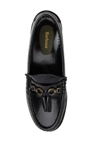 Barbour Jen Tassel Loafer - Black
