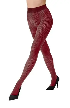 Wolford Dot Tights - Midnight Red