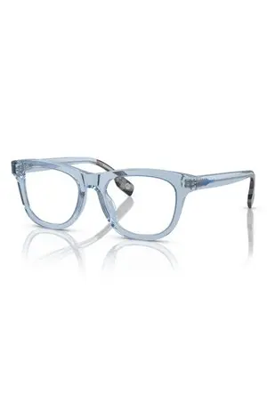 Burberry 47mm Rectangular Optical Glasses - Azure /demo Lens