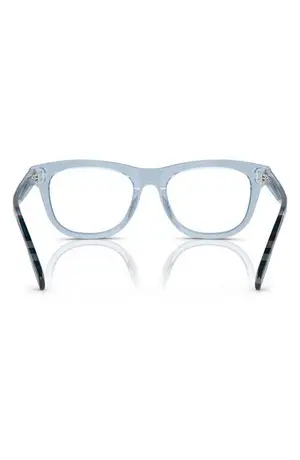 Burberry 47mm Rectangular Optical Glasses - Azure /demo Lens