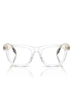 Burberry 47mm Rectangular Optical Glasses - Transparent /demo Lens