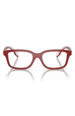 Burberry 50mm Rectangular Eyeglasses - Red/demo Lens