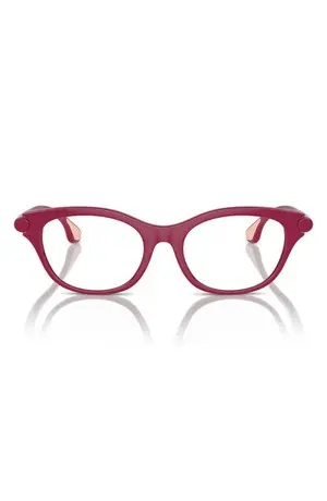 Burberry 45mm Square Optical Eyeglasses - Dark Pink/demo Lens