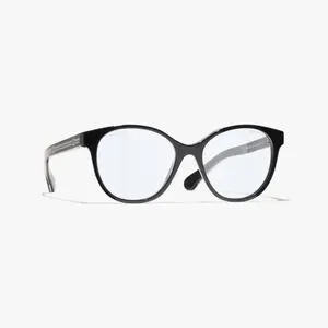 Chanel Pantos Blue Light Glasses - Black