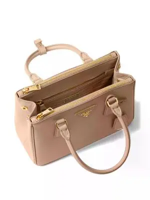 Prada Small Galleria Saffiano-leather Tote Bag - Neutrals